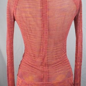 rag & bone | Tops | Rag Bone Womens Orange Mesh Long Sleeve Top Xs ...